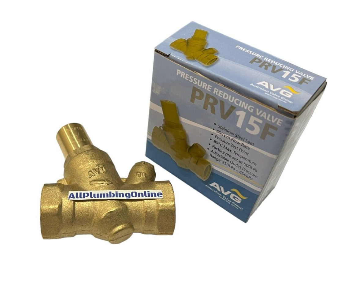 AVG PRV15F Inline 15mm Pressure Reduction Valve, 250-650kPa Adjustable – All Plumbing Online
