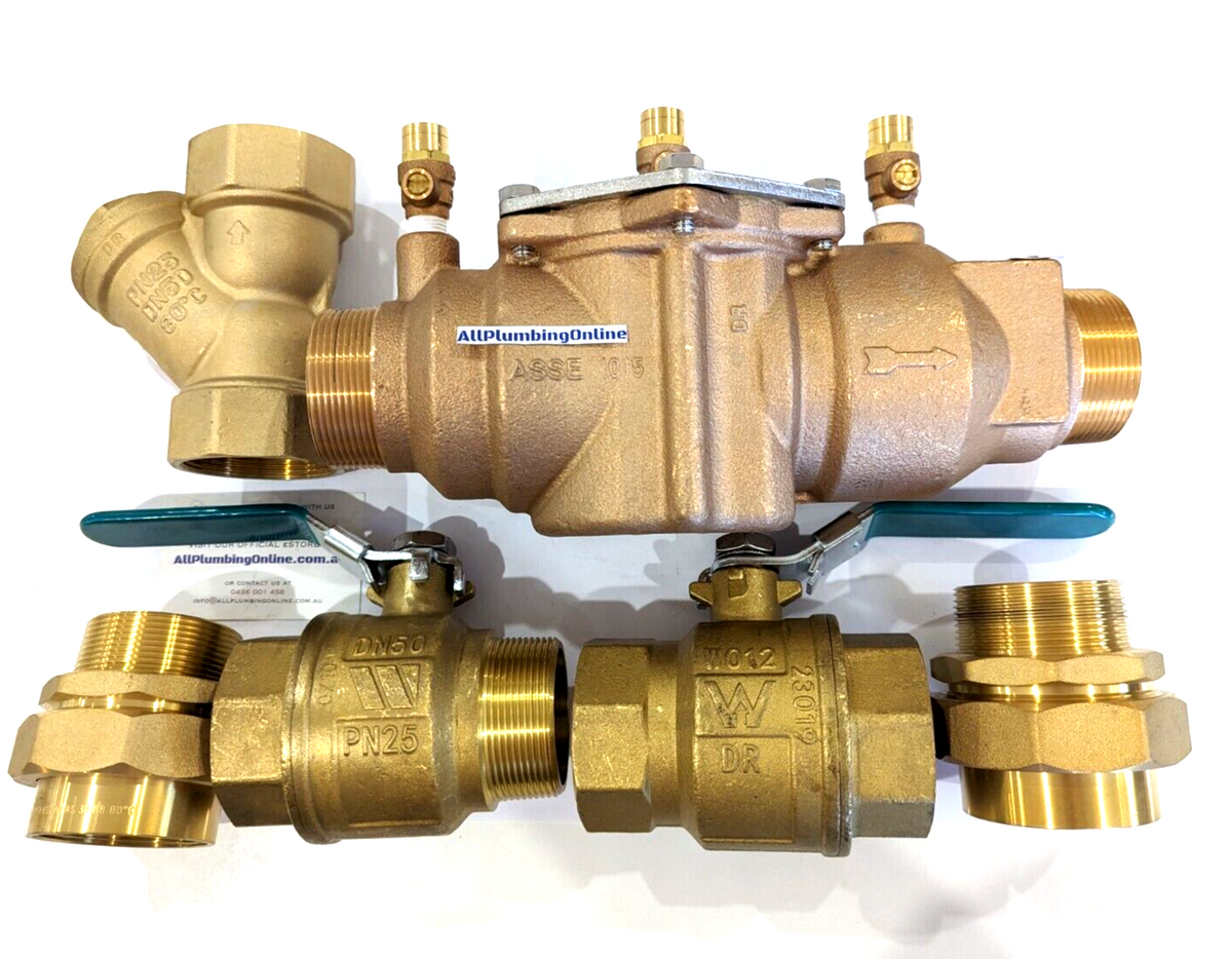 Watts 007-050 50mm 2" DCV Double Check Valve Backflow Preventer Device ...
