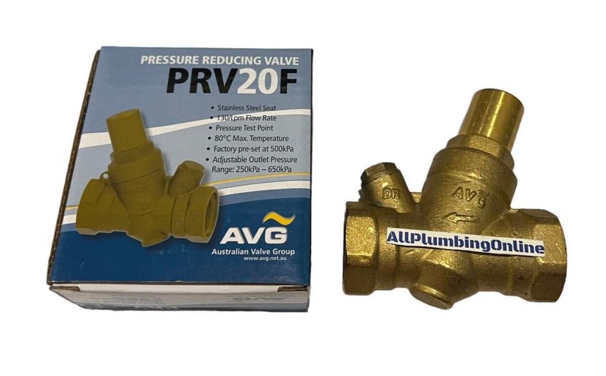 AVG PRV20F Inline 20mm Pressure Reduction Valve, 250-650kPa Adjustable ...