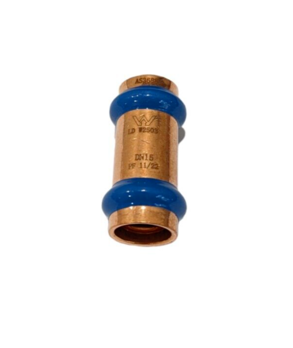 AW Metpress PFW010 Copper Water Press fitting 15mm ½" Slip Repair Coup ...