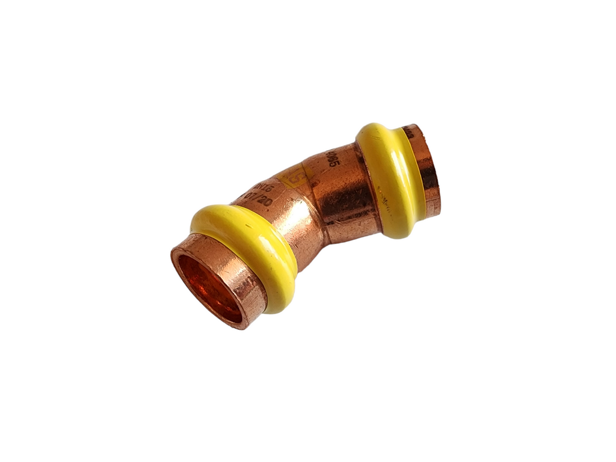 AW Metpress PFG076 Gas Copper Press Fitting 15mm Elbow 45° Deg – All ...