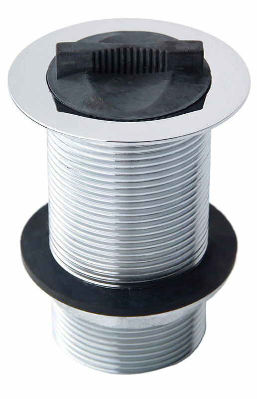AW T360B 40mm x 75mm Chrome Bathroom Vanity Basin Waste Drain & Rubber ...