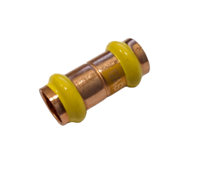 AW Metpress PFG001 Copper Gas Press fitting 15mm ½" Straight Coupling ...