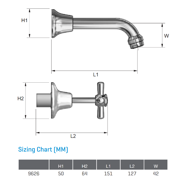 AW Monopoly Tapware 9626 Whitehall 15mm 1/2" EZY Clean Bath Set Anti V ...