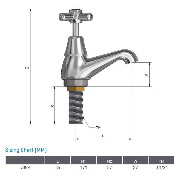 AW Monopoly Tapware 7389 Whitehall Chrome Anti Vandal Pillar Tap Ceram ...