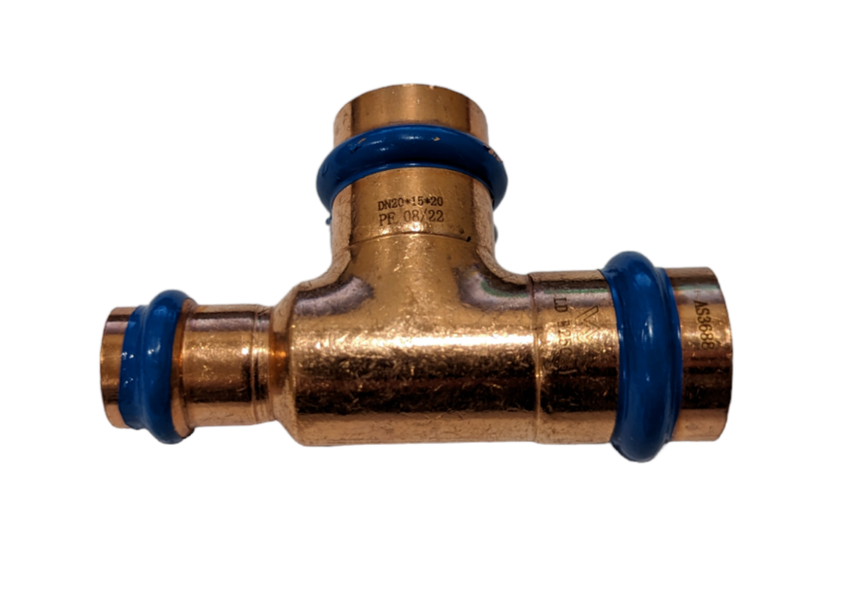 AW Metpress PFW104 Water Copper Press Fitting DN15-DN20-DN20 Reducing ...