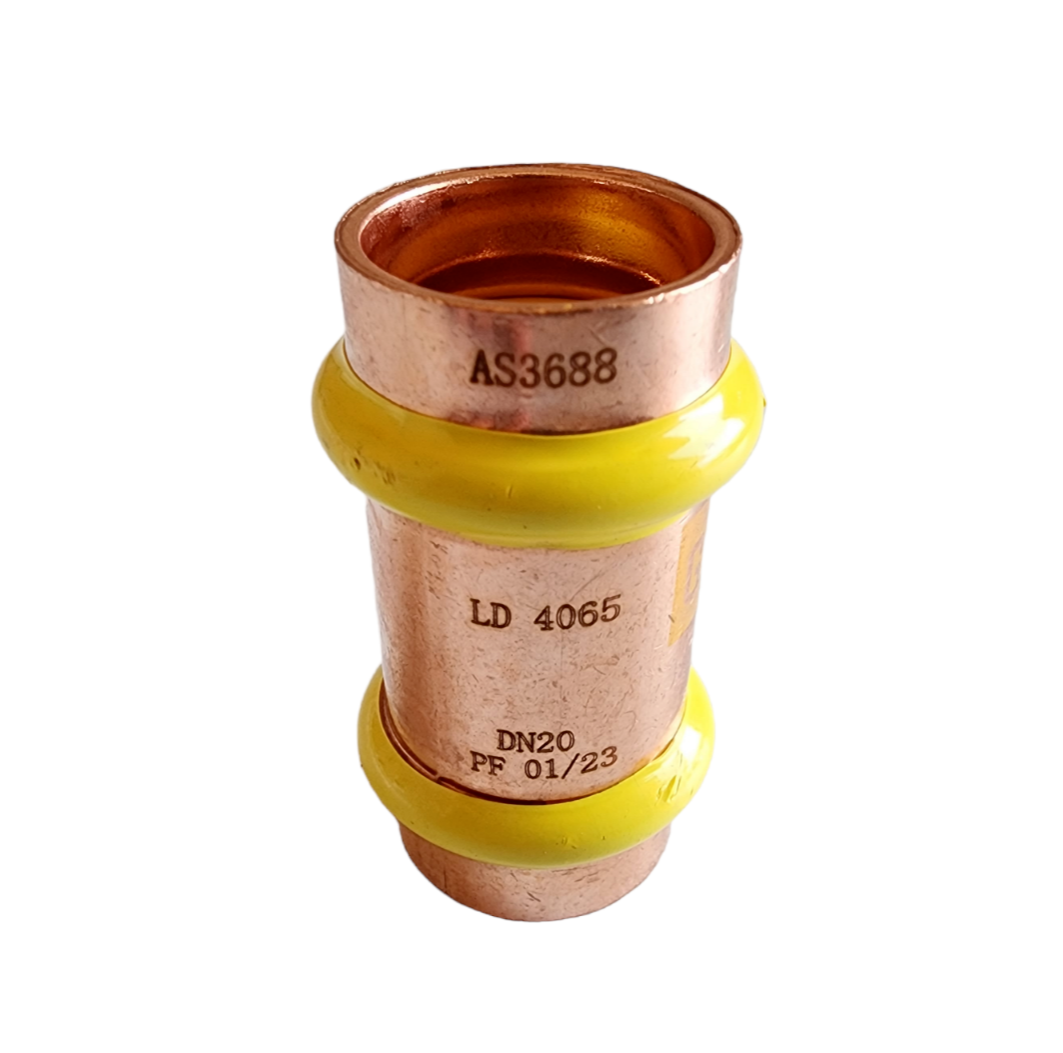 AW Metpress PFG011 Gas Copper Press Fitting 20mm ¾" Slip Repair Coupli ...