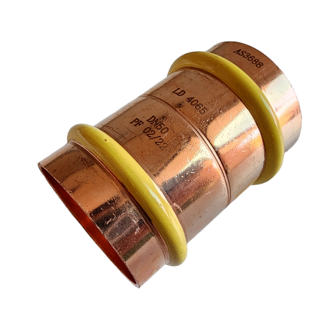 AW Metpress PFG006 Gas Copper Press Fitting 50mm 2" Straight Coupling ...