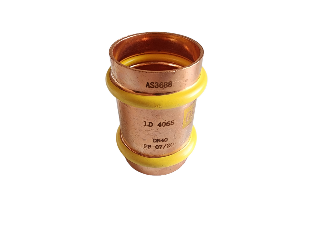 AW Metpress PFG014 Copper Gas Press Fitting 40mm 1 1/2" Slip Repair Co ...