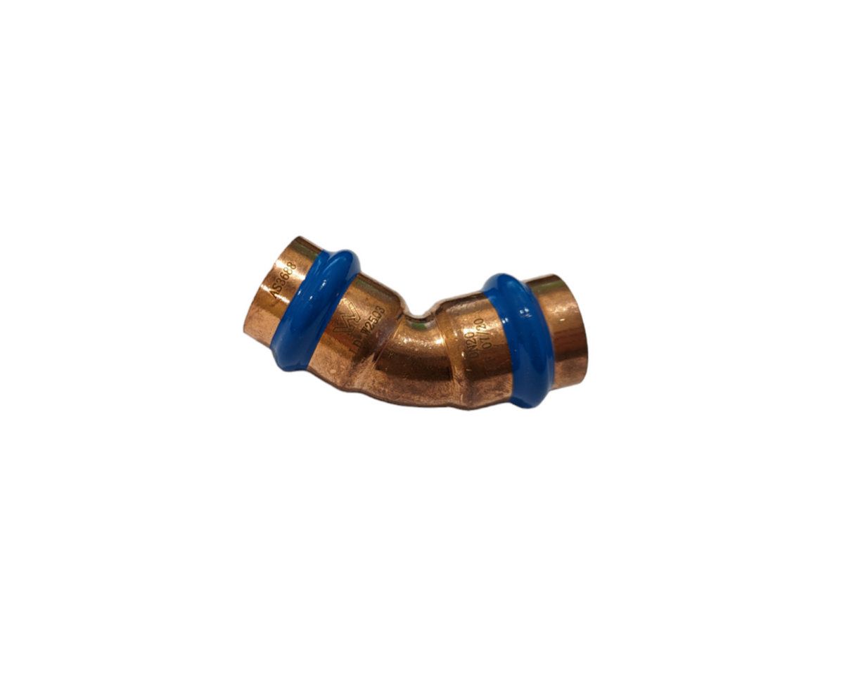 AW Metpress PFW077 Water Copper Press Fitting 20mm 45° Deg Elbow – All ...