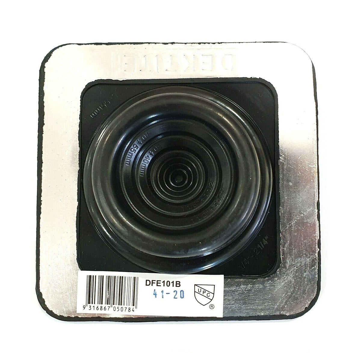 DEKS DFE101B 5-55mm 0.25-2.25" Black EPDM Dektite Metal Roof Flashing ...