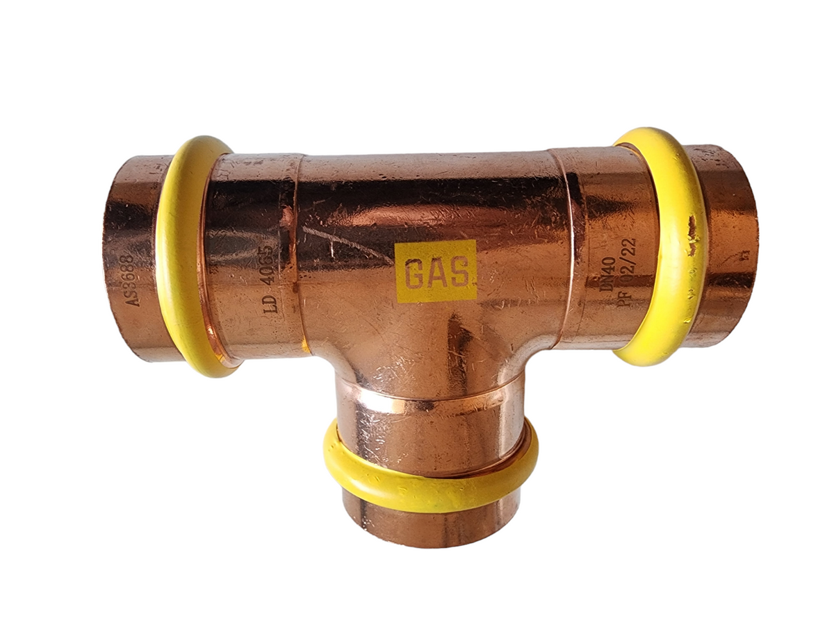 AW Metpress PFG098 Gas Copper Press Fitting DN40 Equal Tee – All ...