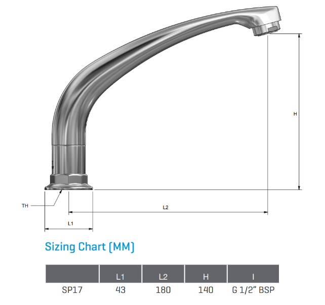 AW Monopoly Tapware SP17 WELS WaterMark Chrome Swivel Hob Spout Tube C ...