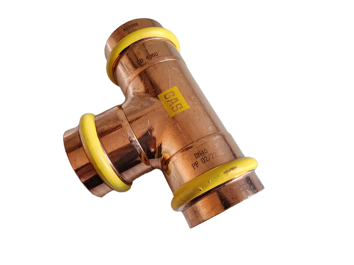 AW Metpress PFG098 Gas Copper Press Fitting DN40 Equal Tee – All ...