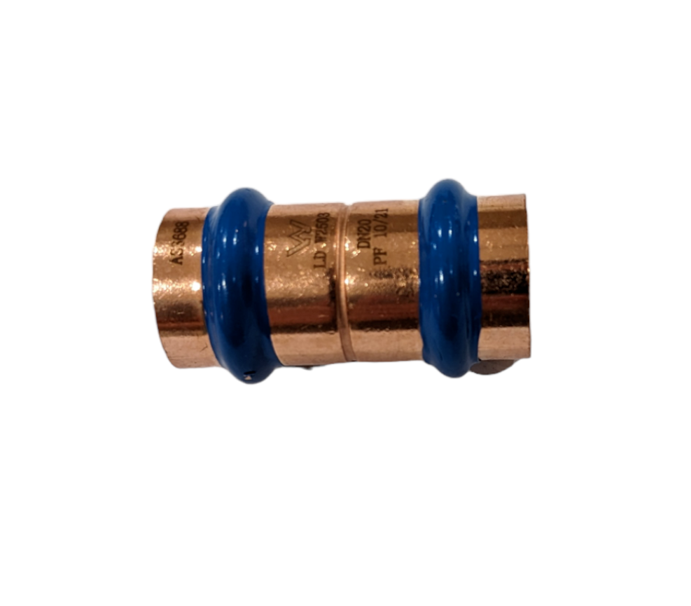 AW Metpress PFW002 Copper Water Press fitting 20mm ¾" Straight Couplin ...