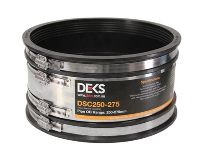Deks DSC250–275 Shear Banded Coupling for 250–275mm OD Pipe – All ...