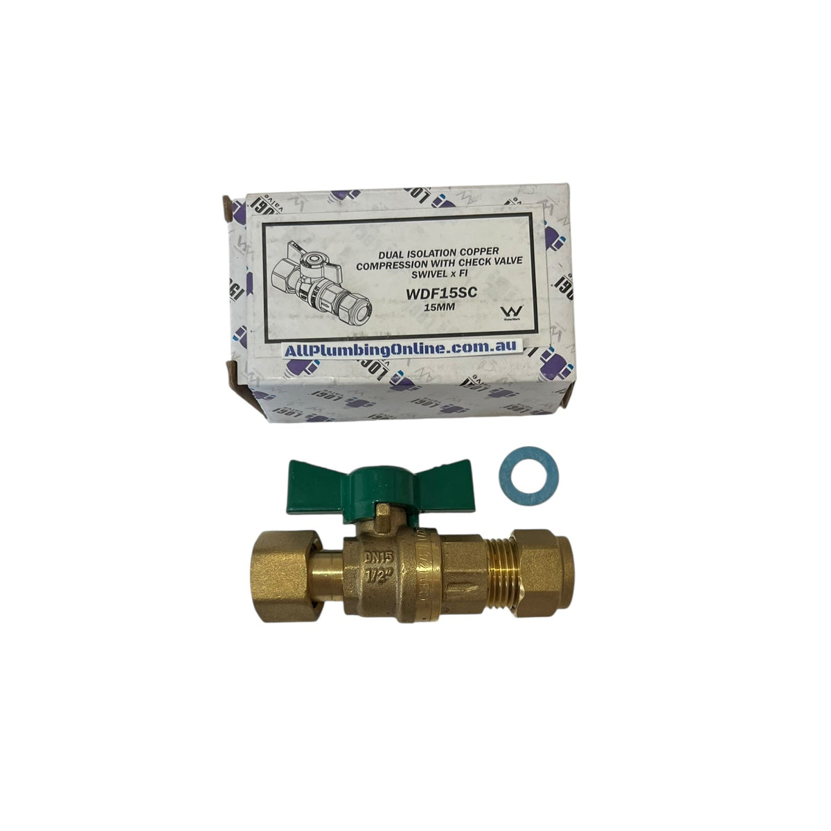 AW WDF15SC Male Compression to Swivel Loose Nut 15mm Non Return Isolat ...