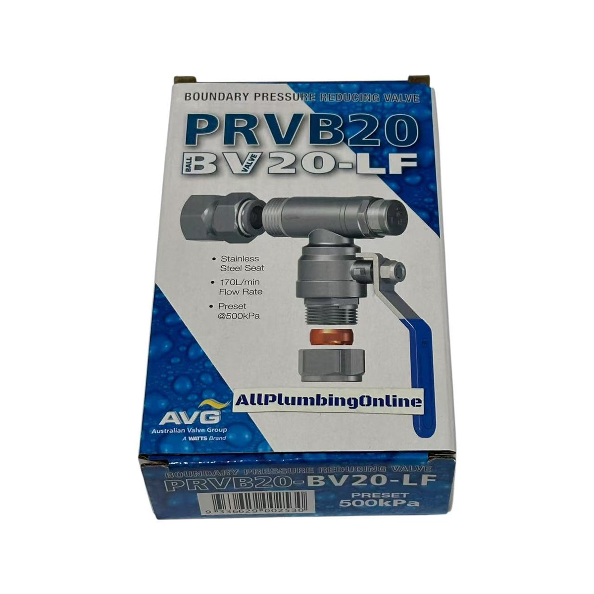 AVG PRVB20-BV20 Boundary Pressure Reduction Valve with Isolation Ball ...
