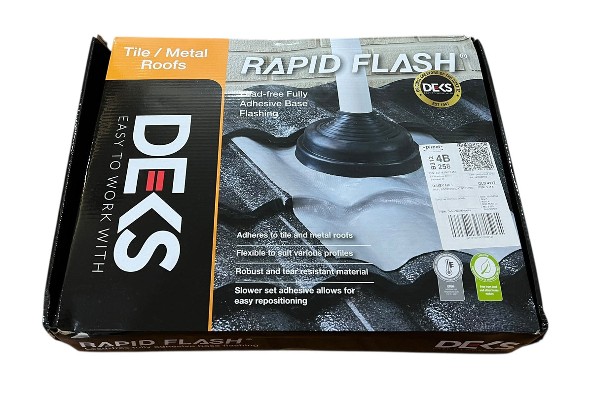 Deks DRF108GB 175-330mm Rapidflash Adhesive Base Dektite Tile Roof Fla ...