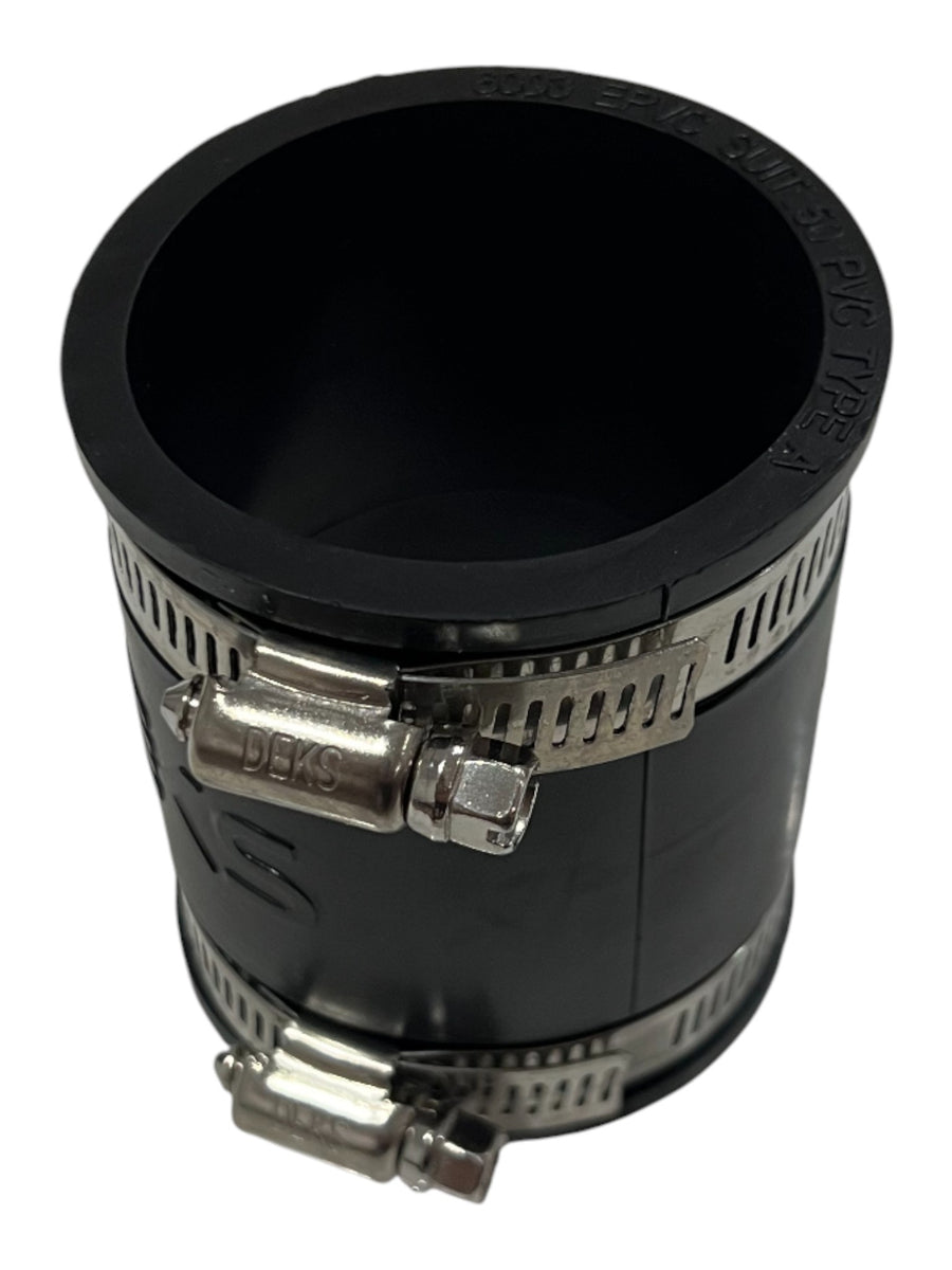 Deks 6003 DN50 PVC Rubber Joiner Coupling OD 50-61mm – All Plumbing Online