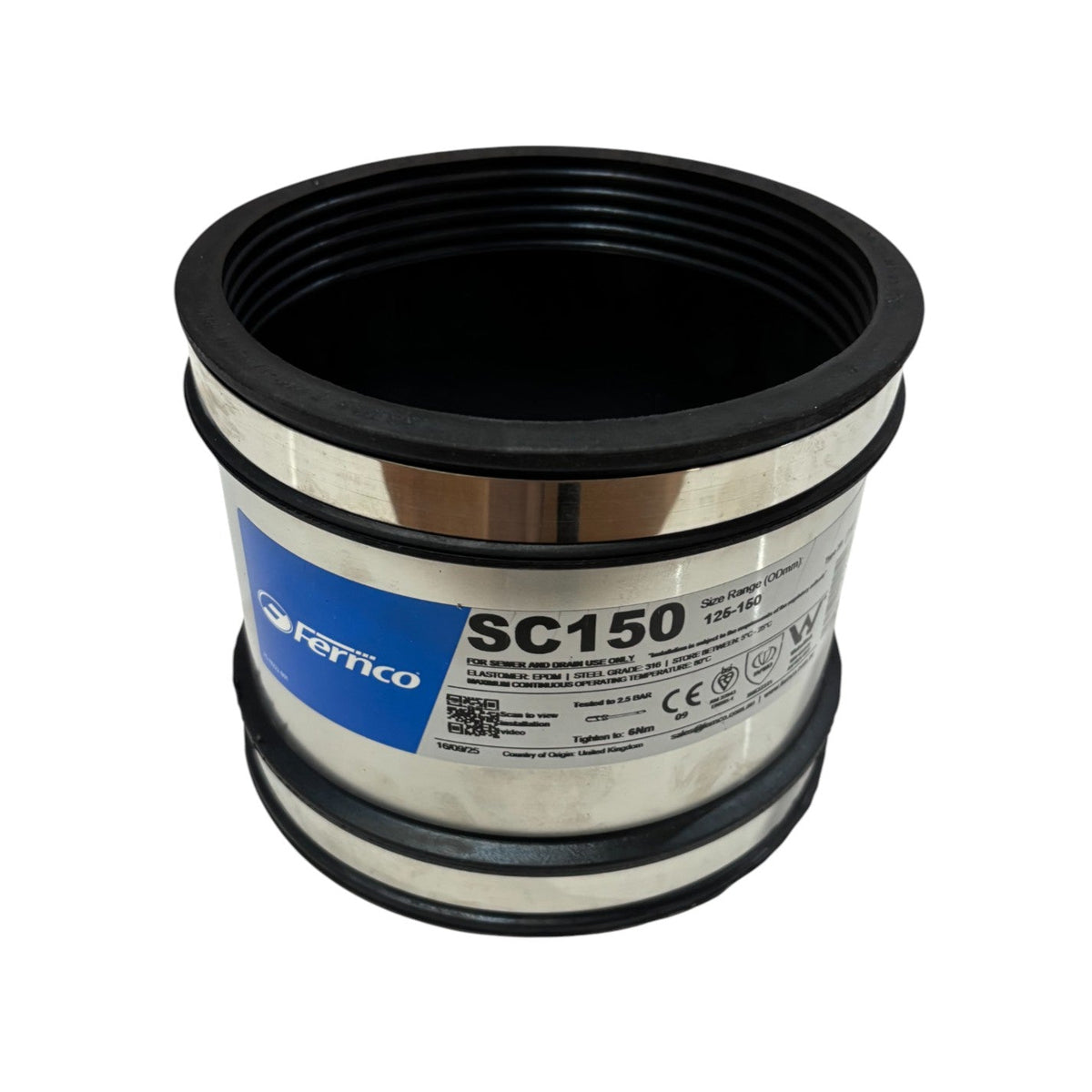 Fernco Flexseal SC150 Shear Banded Coupling for 125-150 mm OD Pipe ...