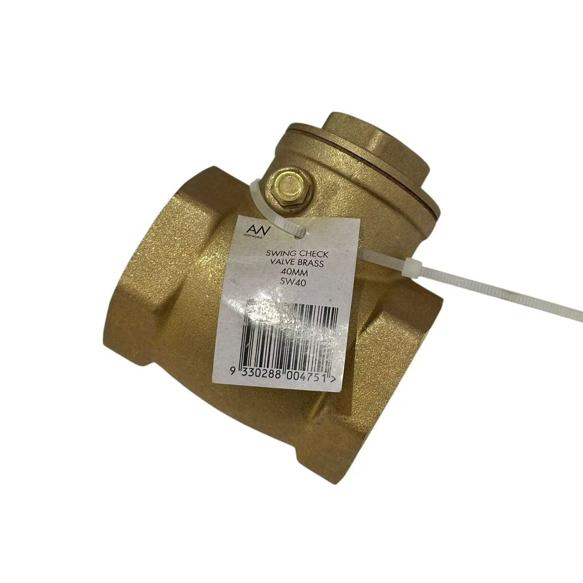 AW 40mm SW40 Brass Swing Non Return One Way Check Valve – All Plumbing ...