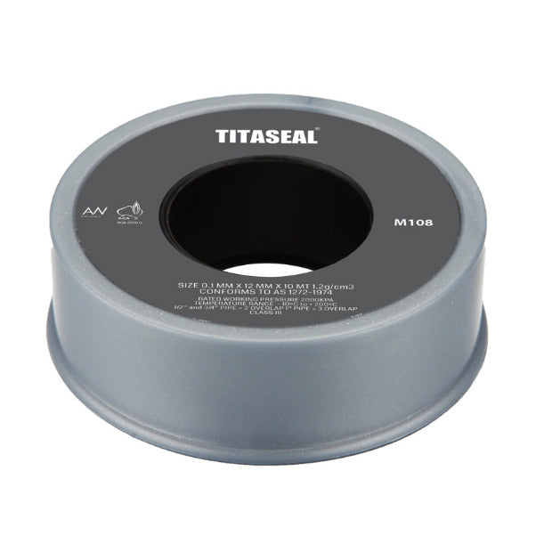 AW M108 10m Grey Water & Gas PTFE Teflon Plumbing Thread Seal Tape ...
